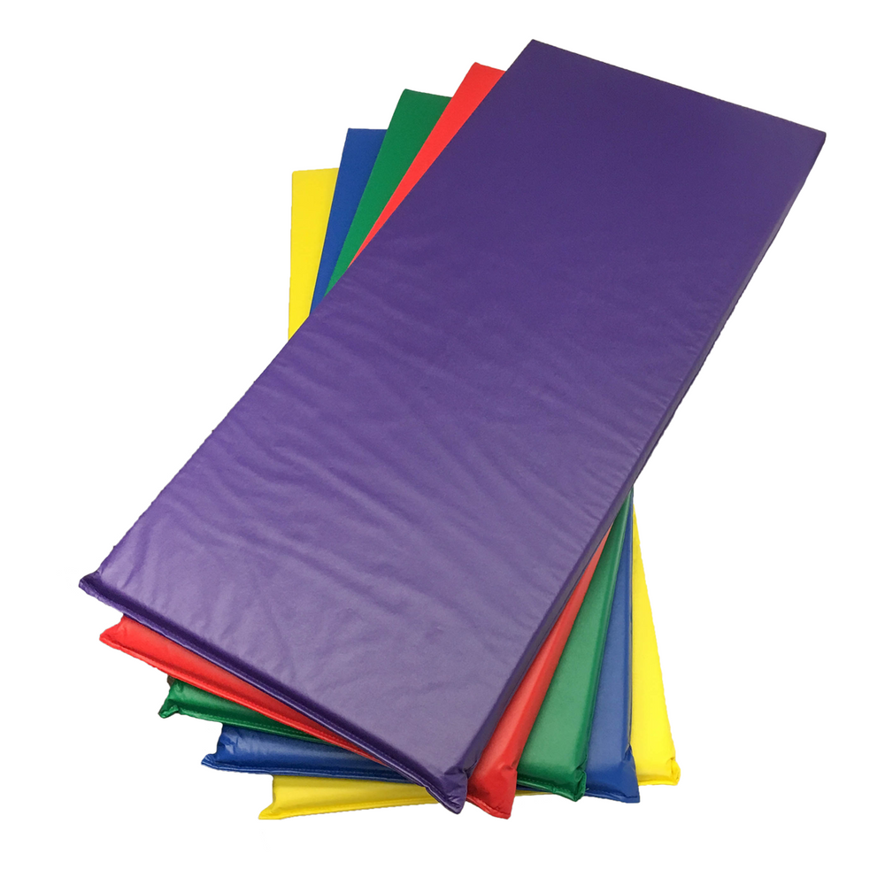 5 PACK OF 2" RAINBOW DESIGNER KINDERMATS (RED, YELLOW, GREEN, BLUE, PU