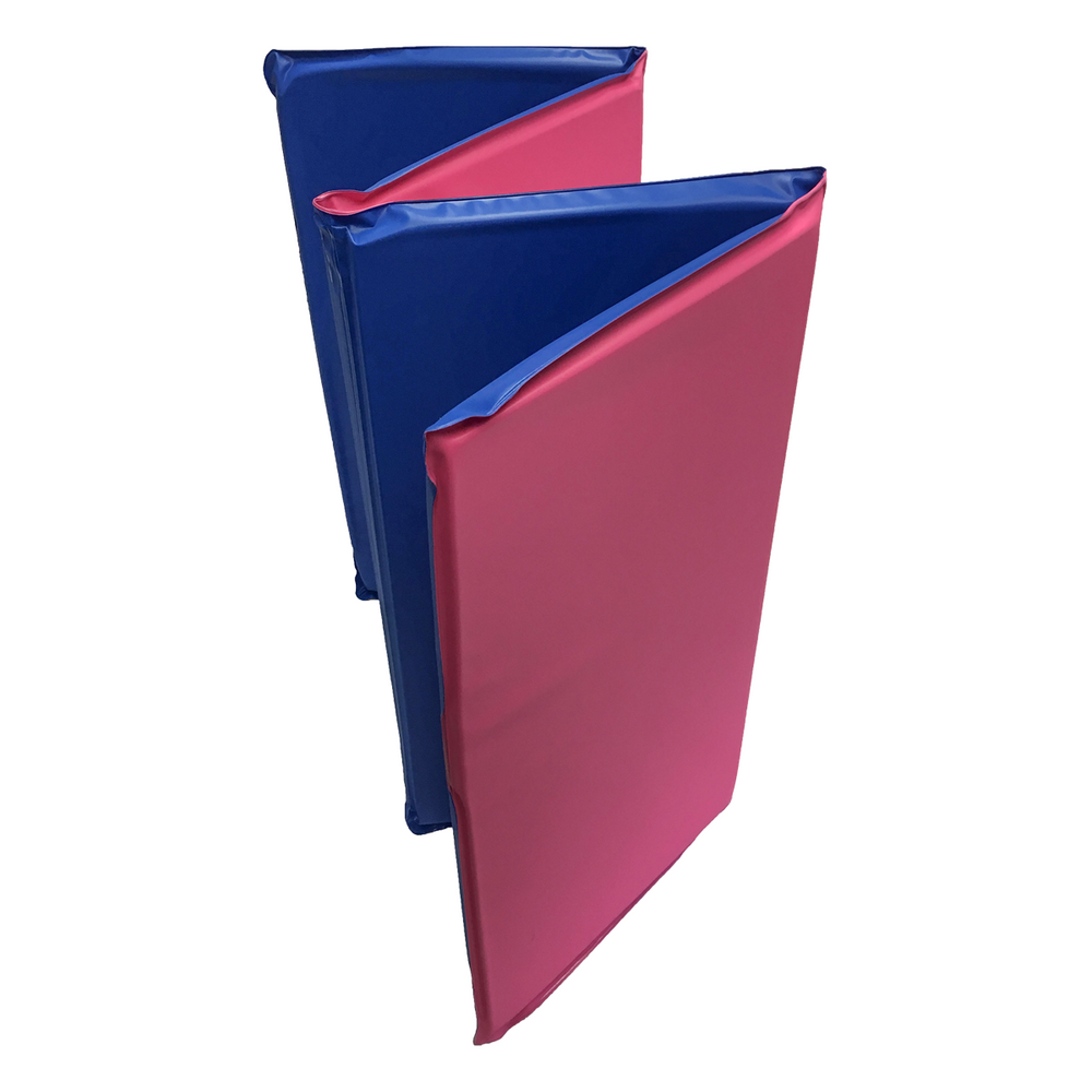3/4" TODDLER KINDERMAT - PINK/BLUE WITH PILLOW SECTION