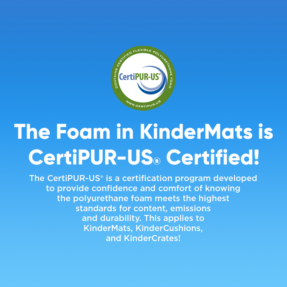 3/4" TODDLER KINDERMAT - PINK/BLUE WITH PILLOW SECTION